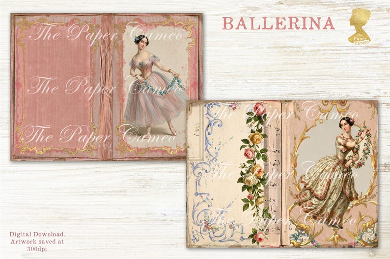 BALLERINA JOURNAL Digital Download, Ballet Themed Junk Journal, Ballet ...