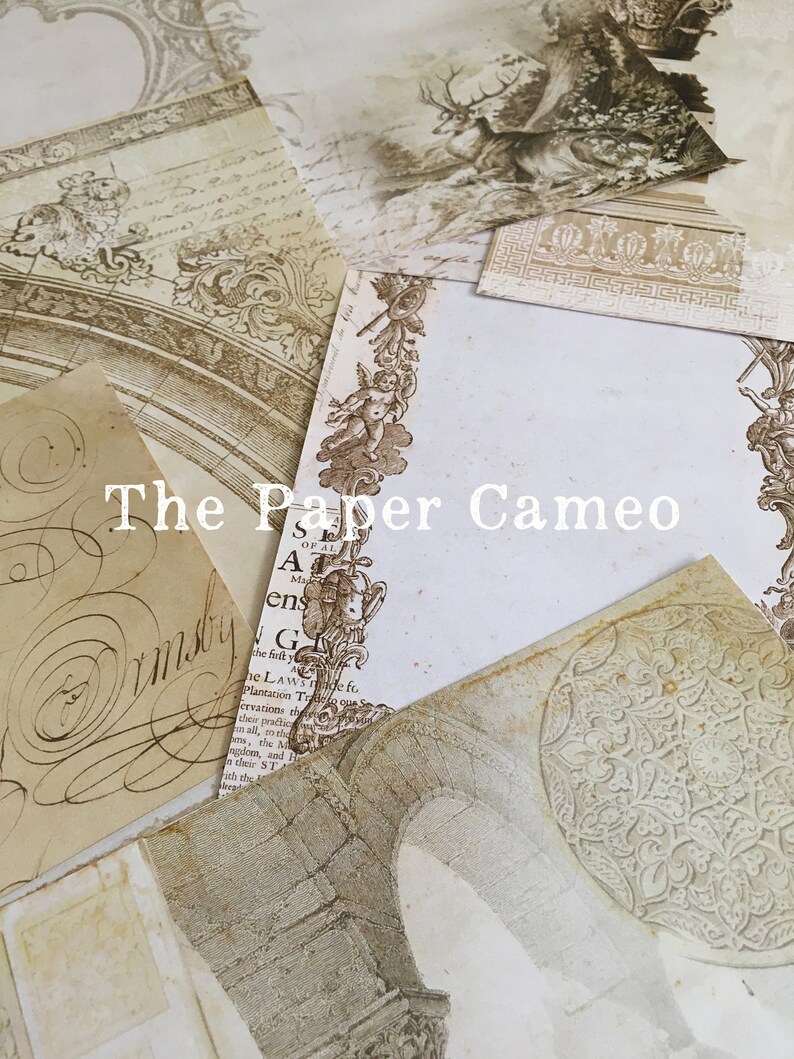 CLASSIC Journal Printable Digital, Classic Collage Paper, Travel ...