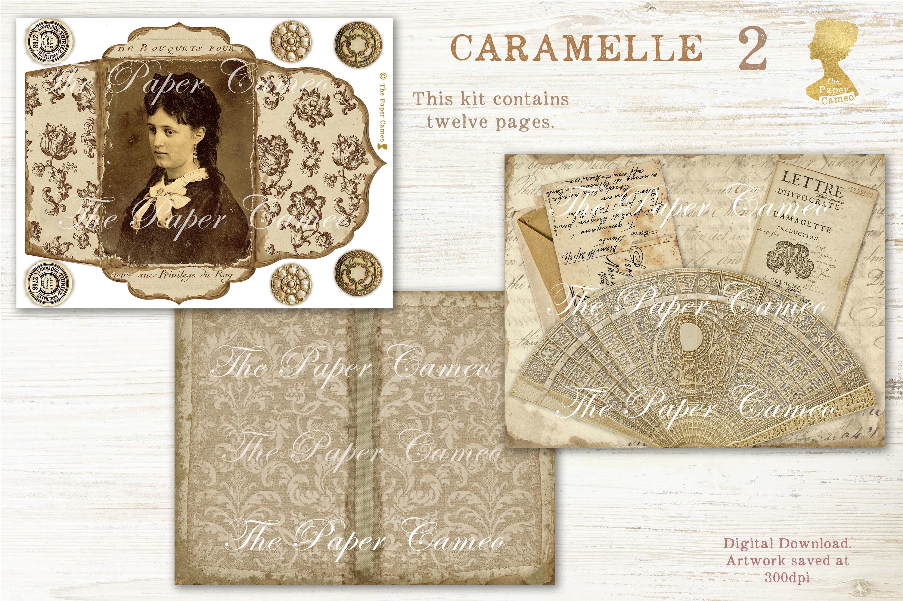 CARAMELLE 2 Ephemera, Autumn Themed Ephemera Printable, Antique Sepia ...