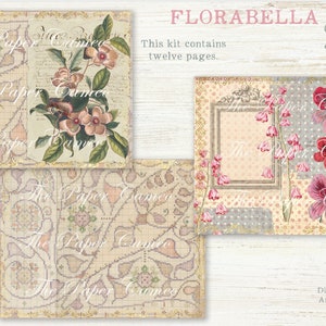 FLORABELLA 2 Ephemera Printable, Vintage Floral Ephemera Digital ...