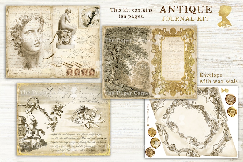 ANTIQUE Journal Printable Digital Download Antique Style Junk - Etsy
