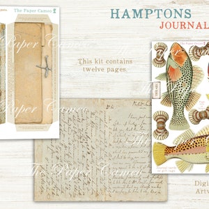 HAMPTONS, Sea Theme Printable Journal, Sea Junk Journal, Seaside ...