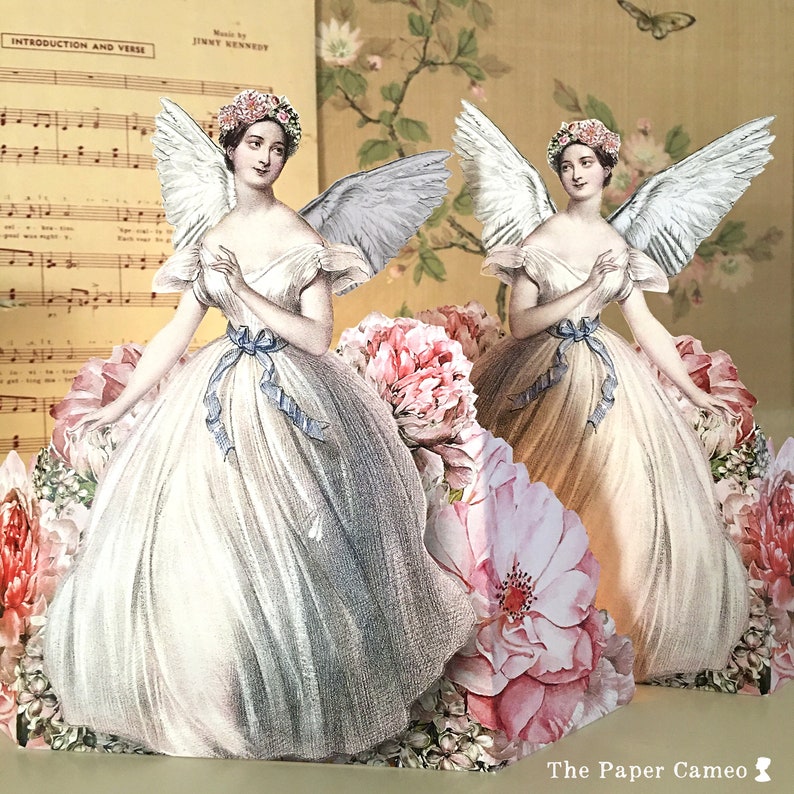 PAPER ANGEL Digital Printable, Paper Christmas Decoration, Christmas ...