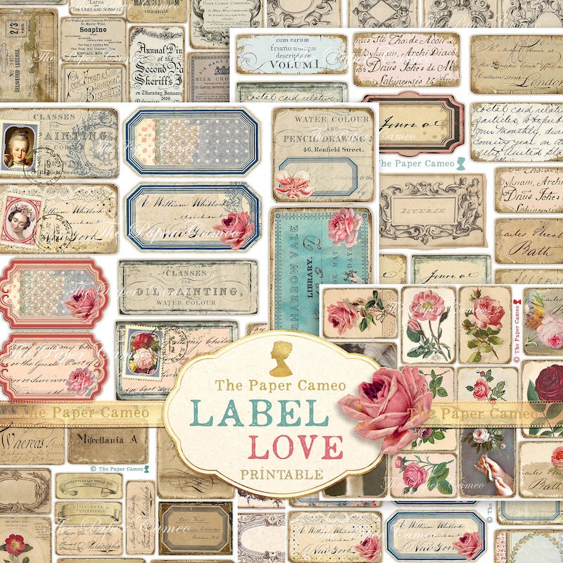 Apothecary Rose Labels - Etsy