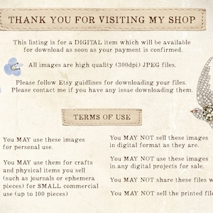 SOMETHING BLUE 2, Blue Vintage Ephemera Printable, Shabby Blue Ephemera ...