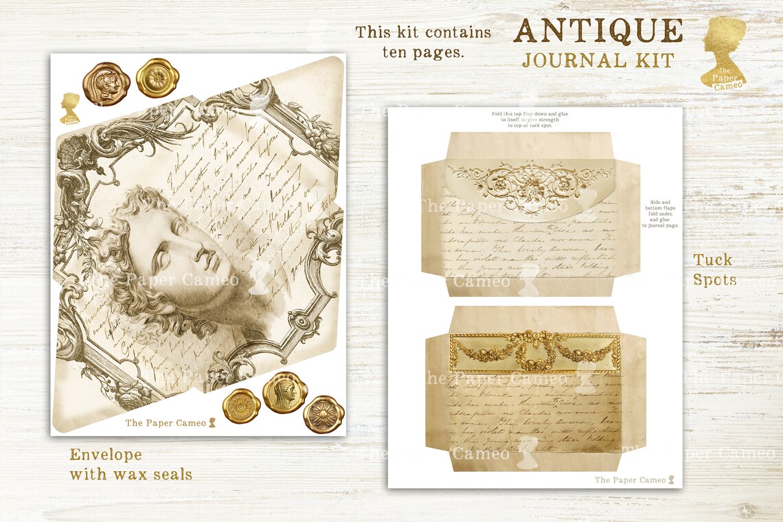 ANTIQUE Journal Printable Digital Download Antique Style Junk - Etsy