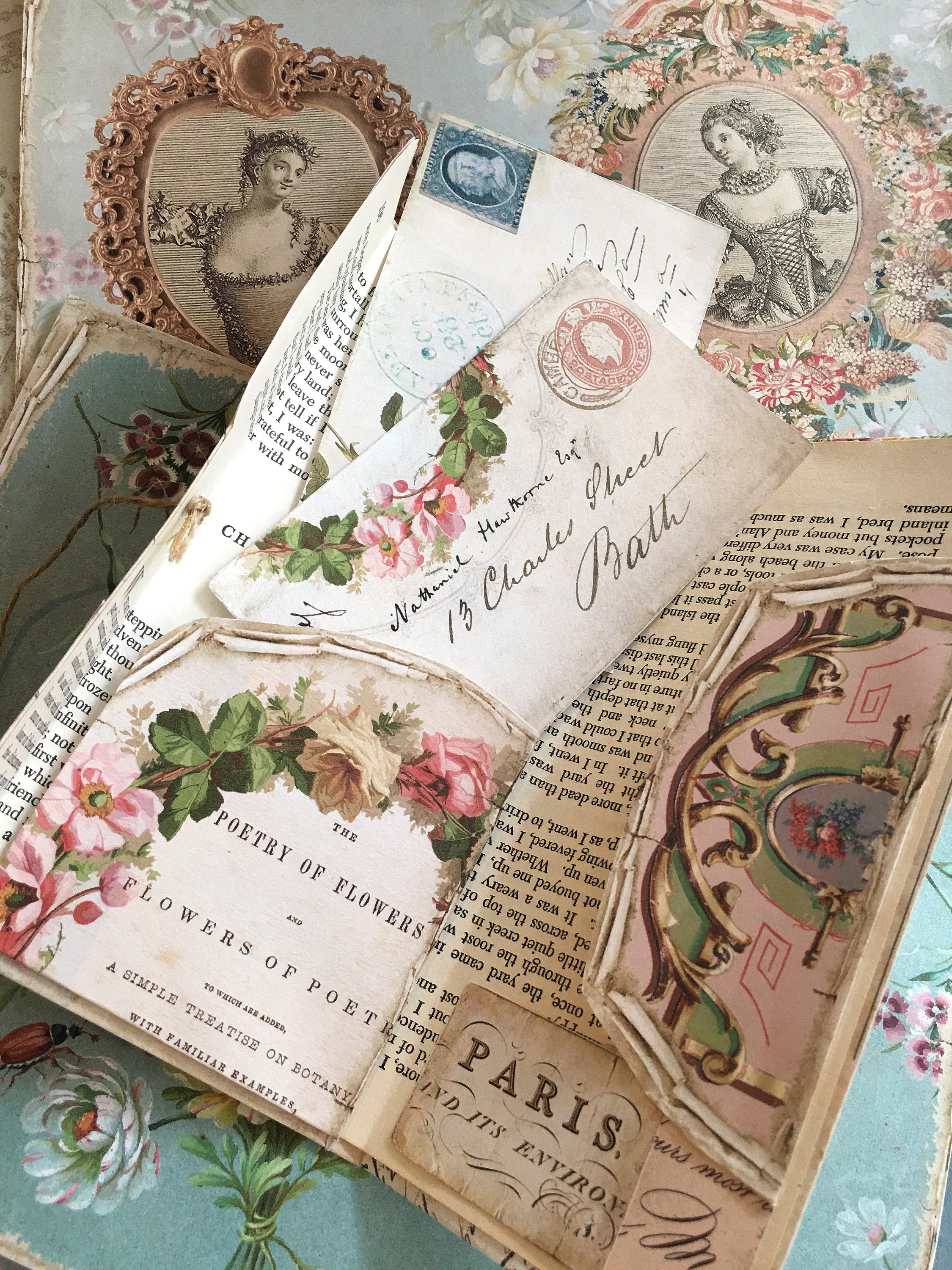 ISABELLE 2 Ephemera, Vintage French Style Ephemera Printable, Shabby ...