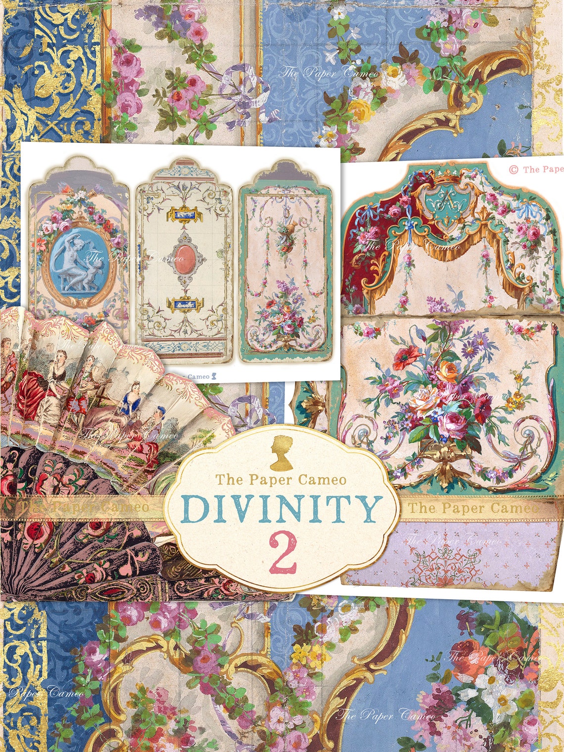 DIVINITY 2 Ephemera, Antique French Style Ephemera Printable, Marie ...