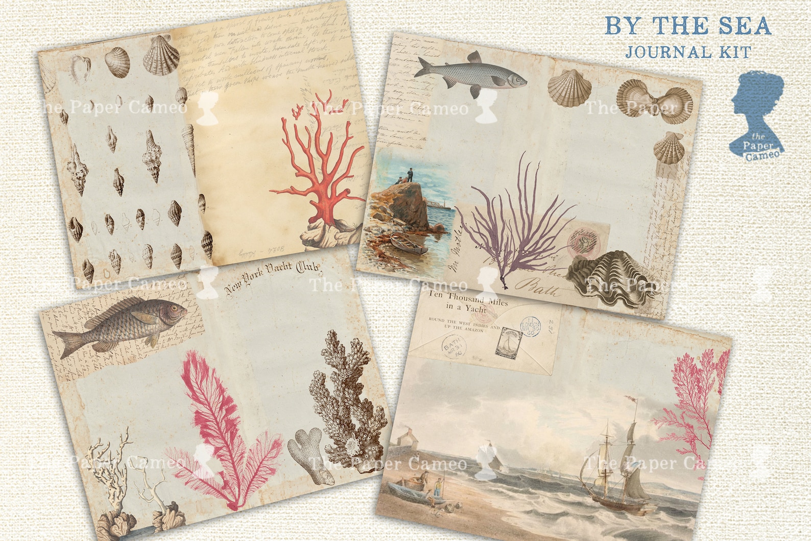 BY THE SEA, Sea Theme Journal Printable, Instant Download, Sea Side ...