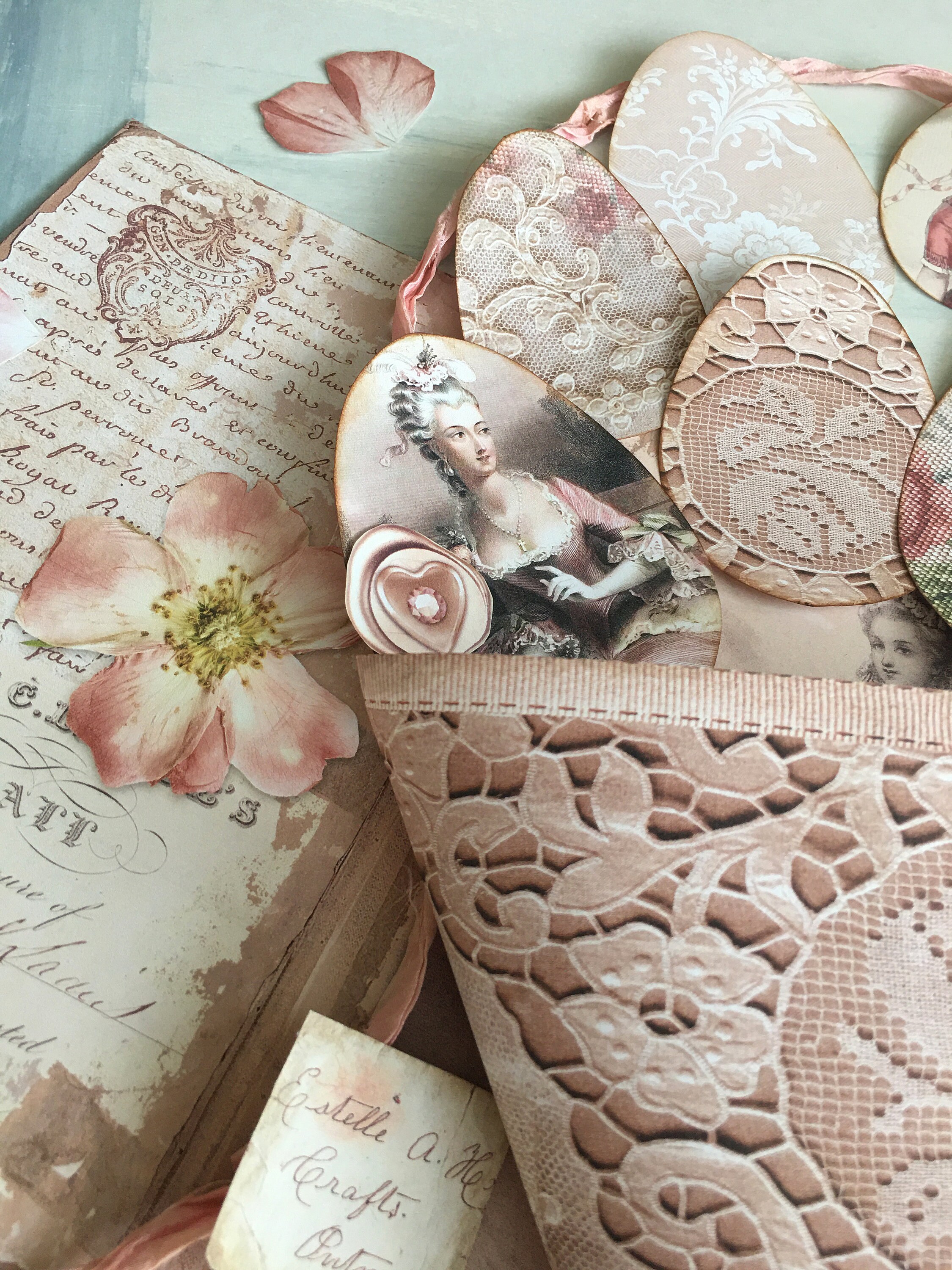 ROMANCE Journal Printable, Valentine Journal Digital, Valentine Junk ...