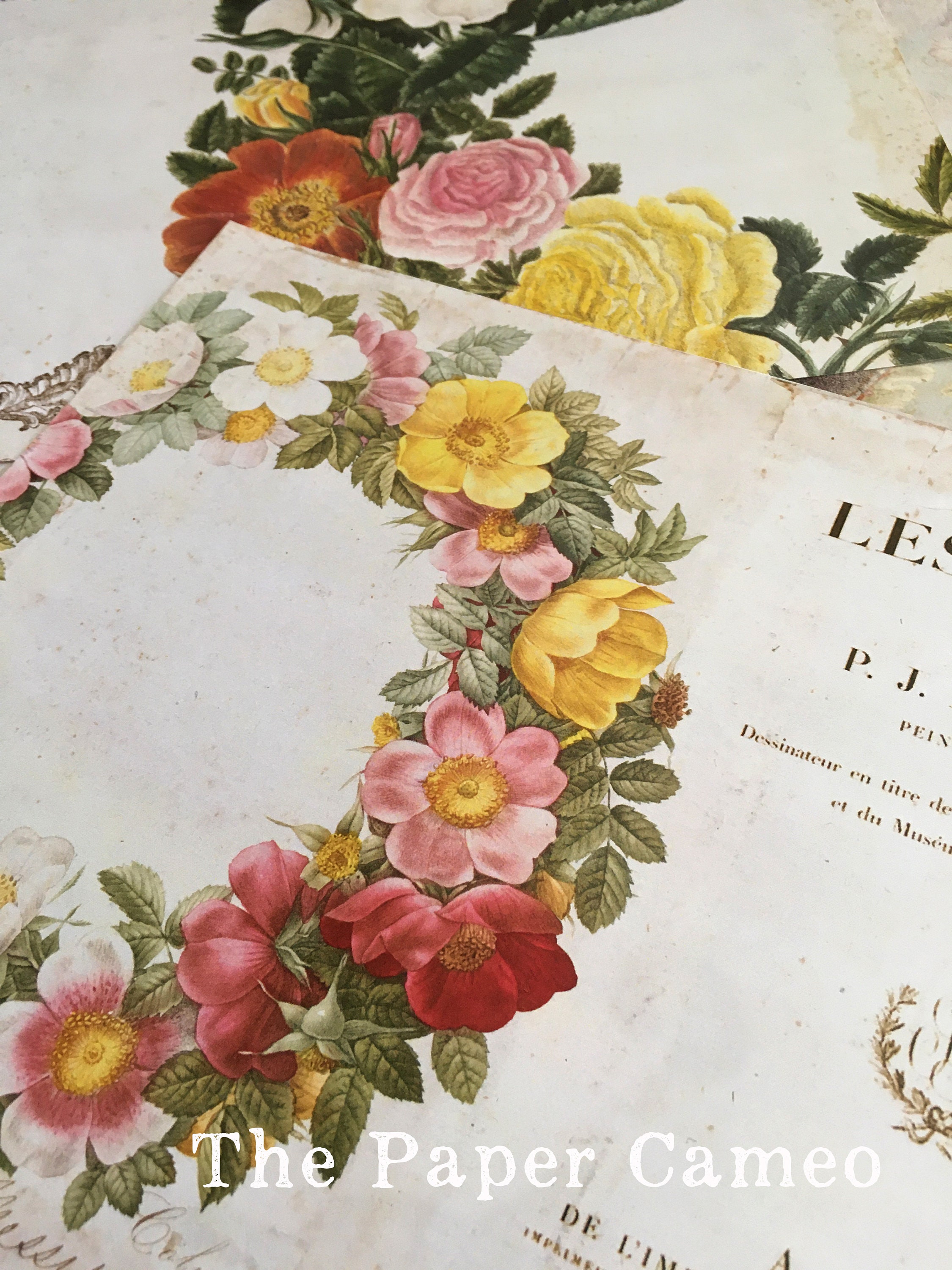 FLORA Journal Floral Journal Printable Digital Vintage - Etsy