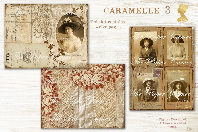 CARAMELLE 3 Autumn Themed Ephemera, Vintage Fall Theme Digital, Autumn ...