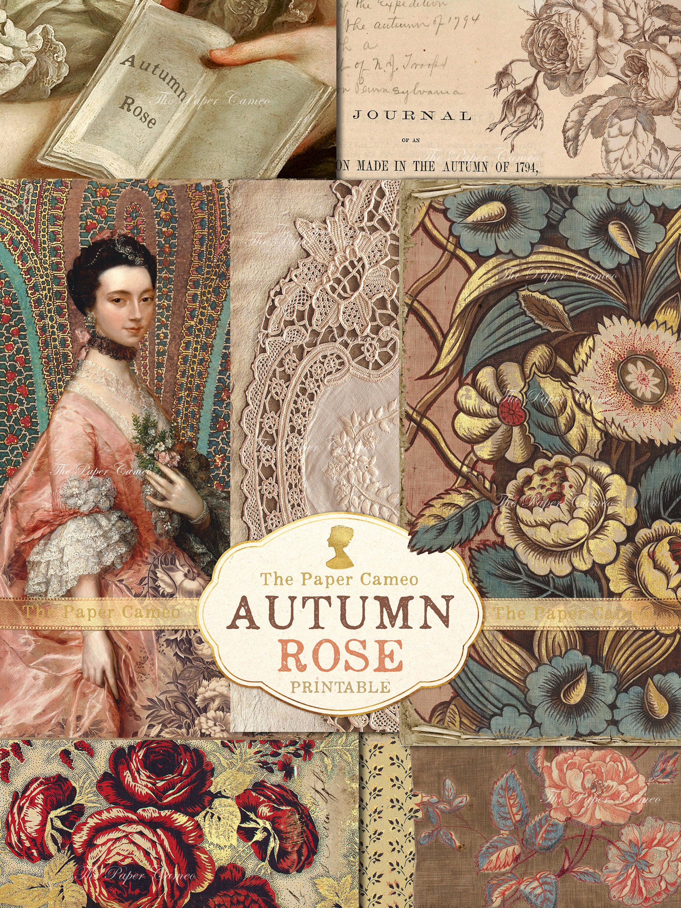 AUTUMN ROSE Journal Printable, Autumn Themed Journal Printable, Fall ...
