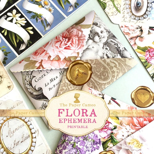 FLORA Journal Floral Journal Printable Digital Vintage - Etsy