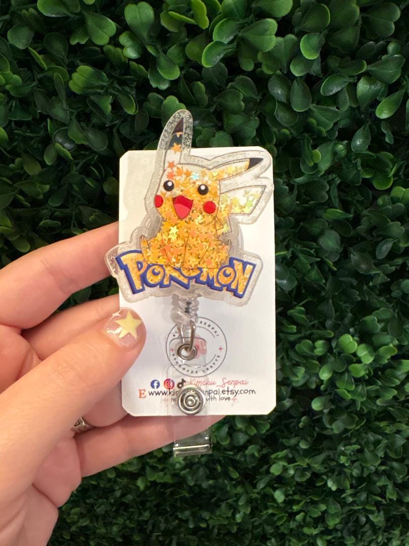 Handmade Poke Character Badge Reels - Etsy