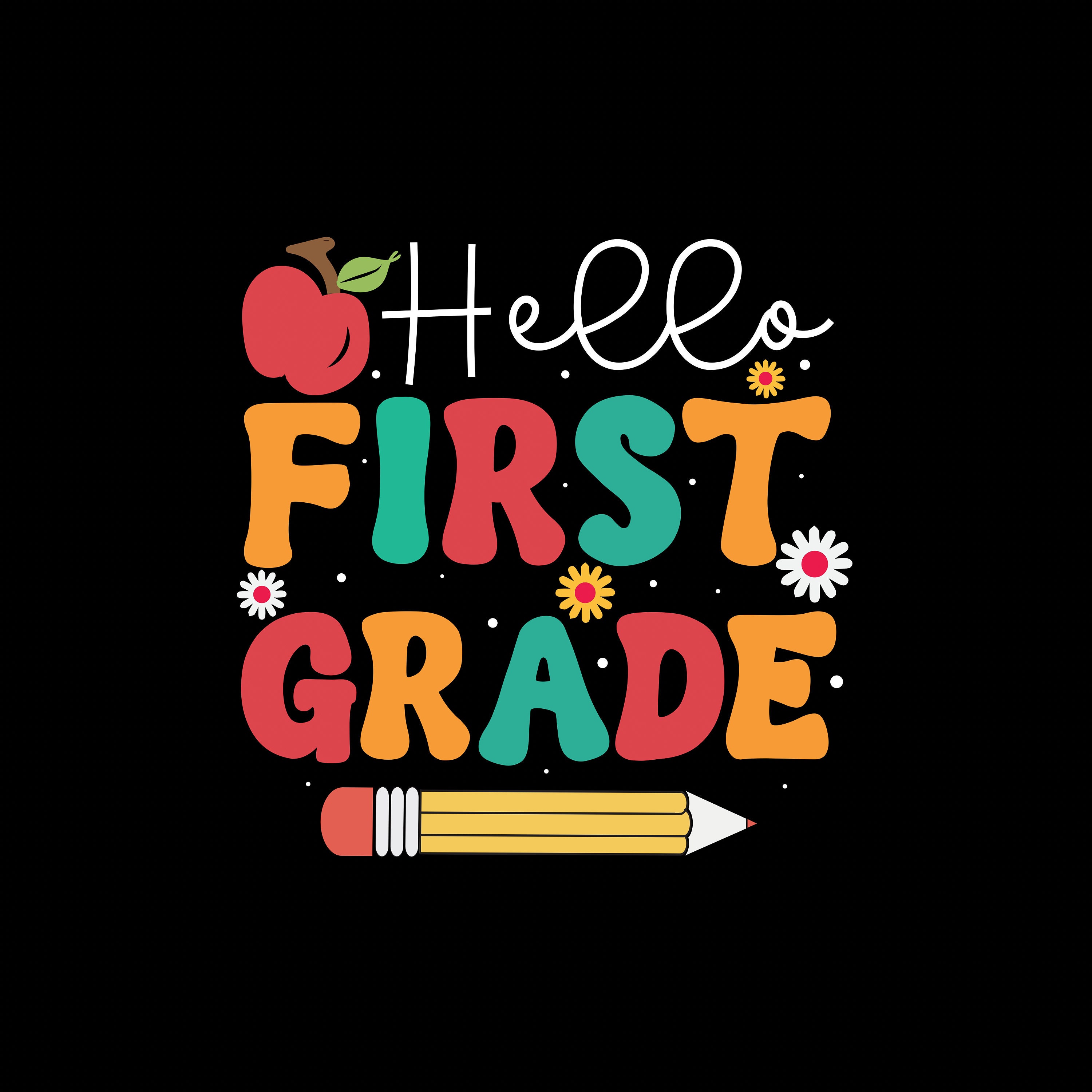 Hello Grade Level SVG First, Second, Third, Fourth Grade, School SVG ...
