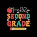Hello Grade Level SVG First, Second, Third, Fourth Grade, School SVG ...