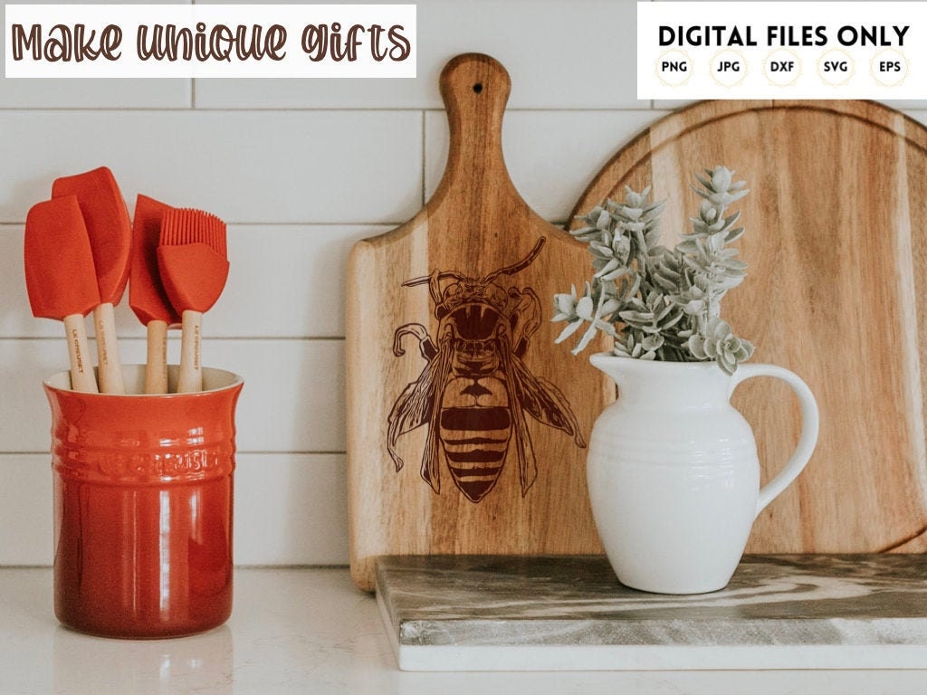 Realistic Bee Svg Stencil for Cutting Machines / Laser Engraving - Etsy