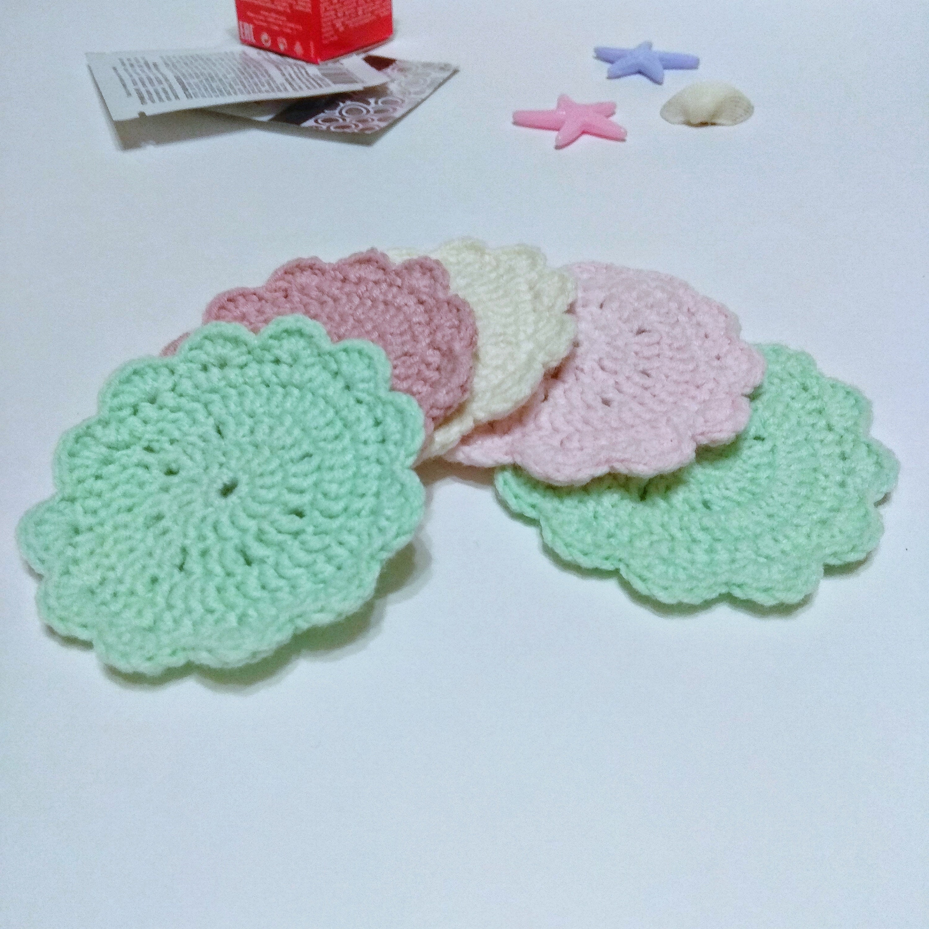 Flower Reusable Crochet Facial Rounds Pattern Simple Cotton - Etsy