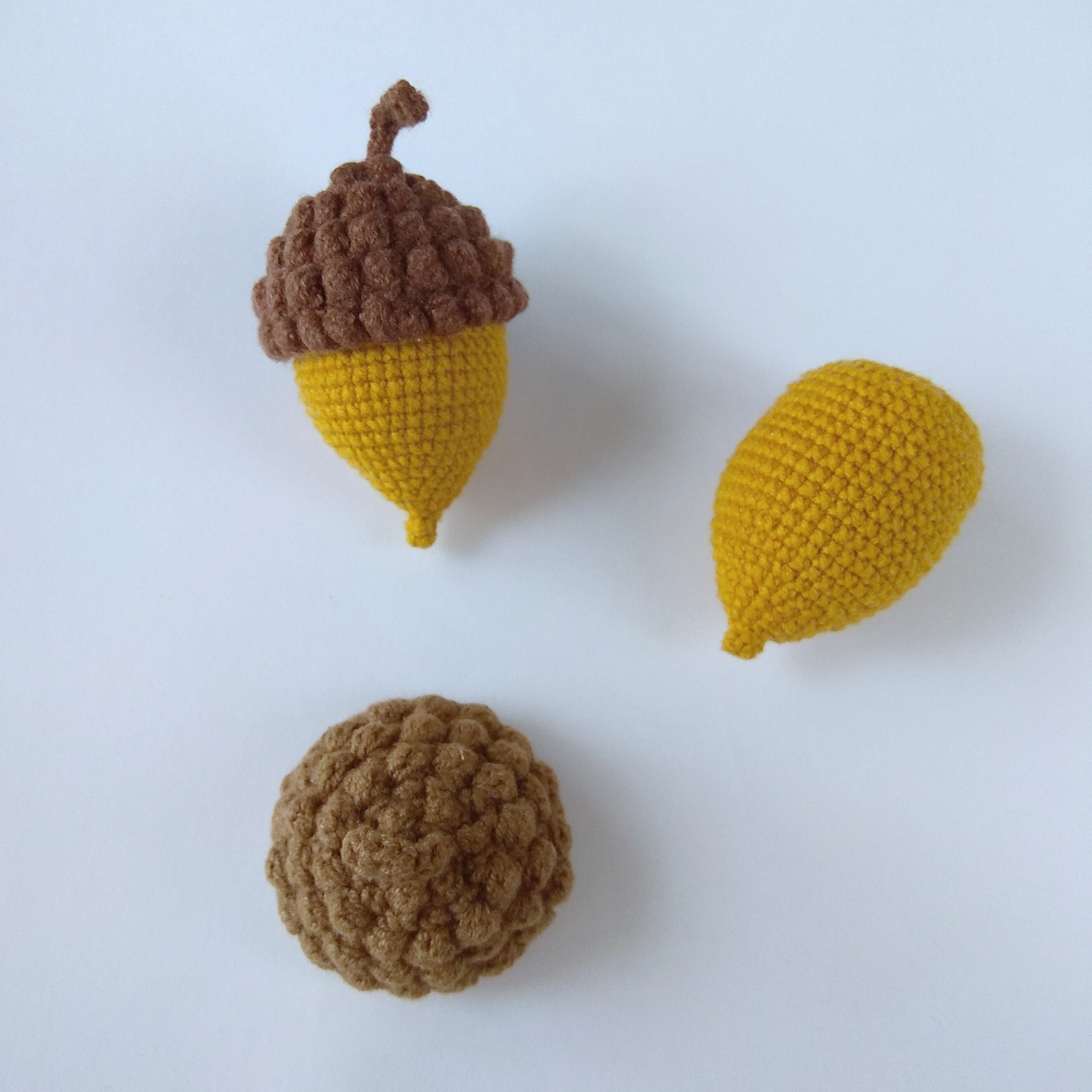 Acorn Crochet Pattern Amigurumi Acorn Home Decor Autumn - Etsy