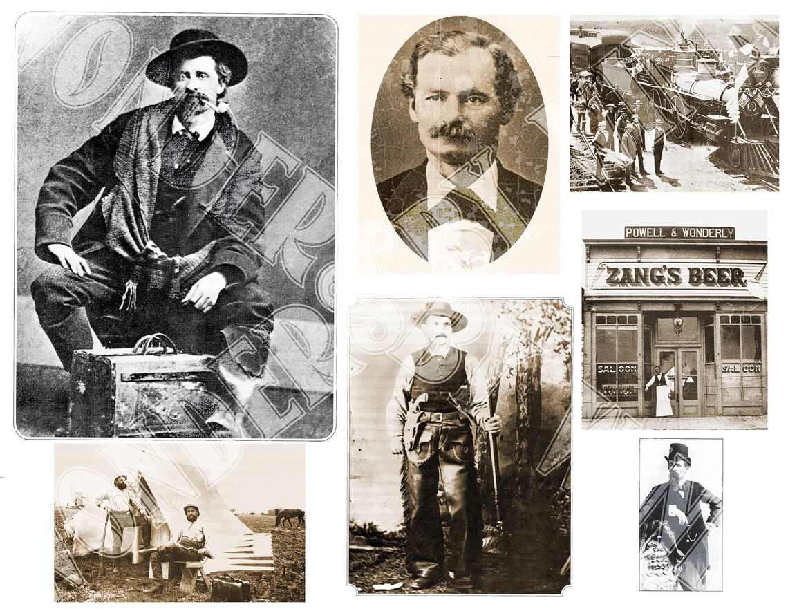 Wild West Digital Journal Kit Collage Papers Old West - Etsy