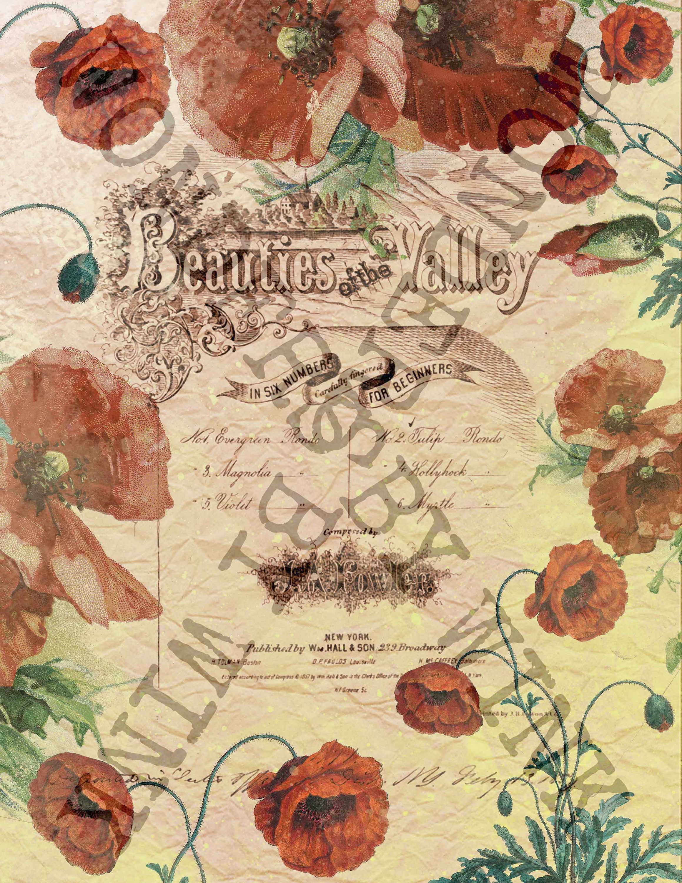 Floral Music Covers Digital Journal Kit Floral Music Covers - Etsy