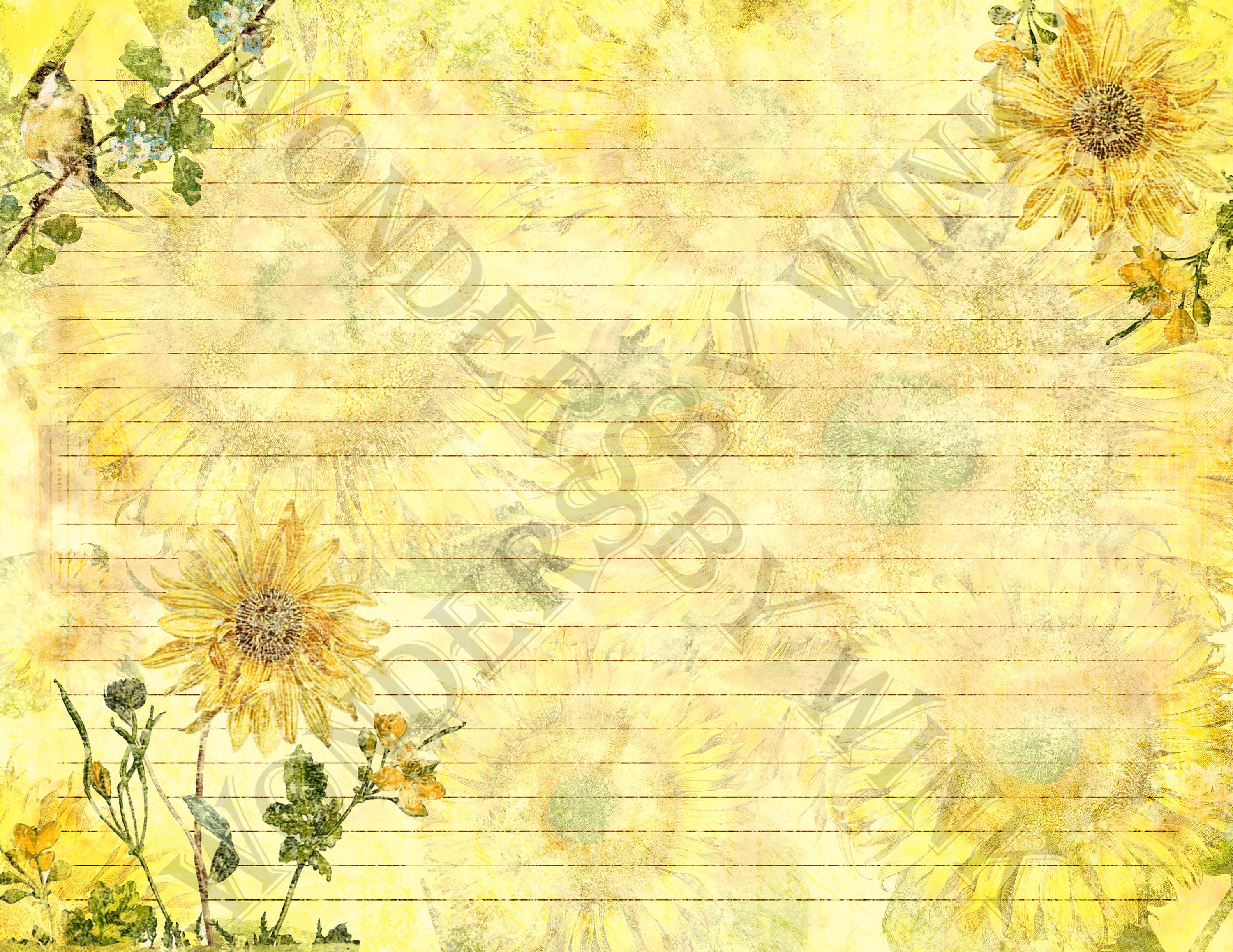 Sunflower Dreams Junk Journal Digital Kit Printable Floral - Etsy