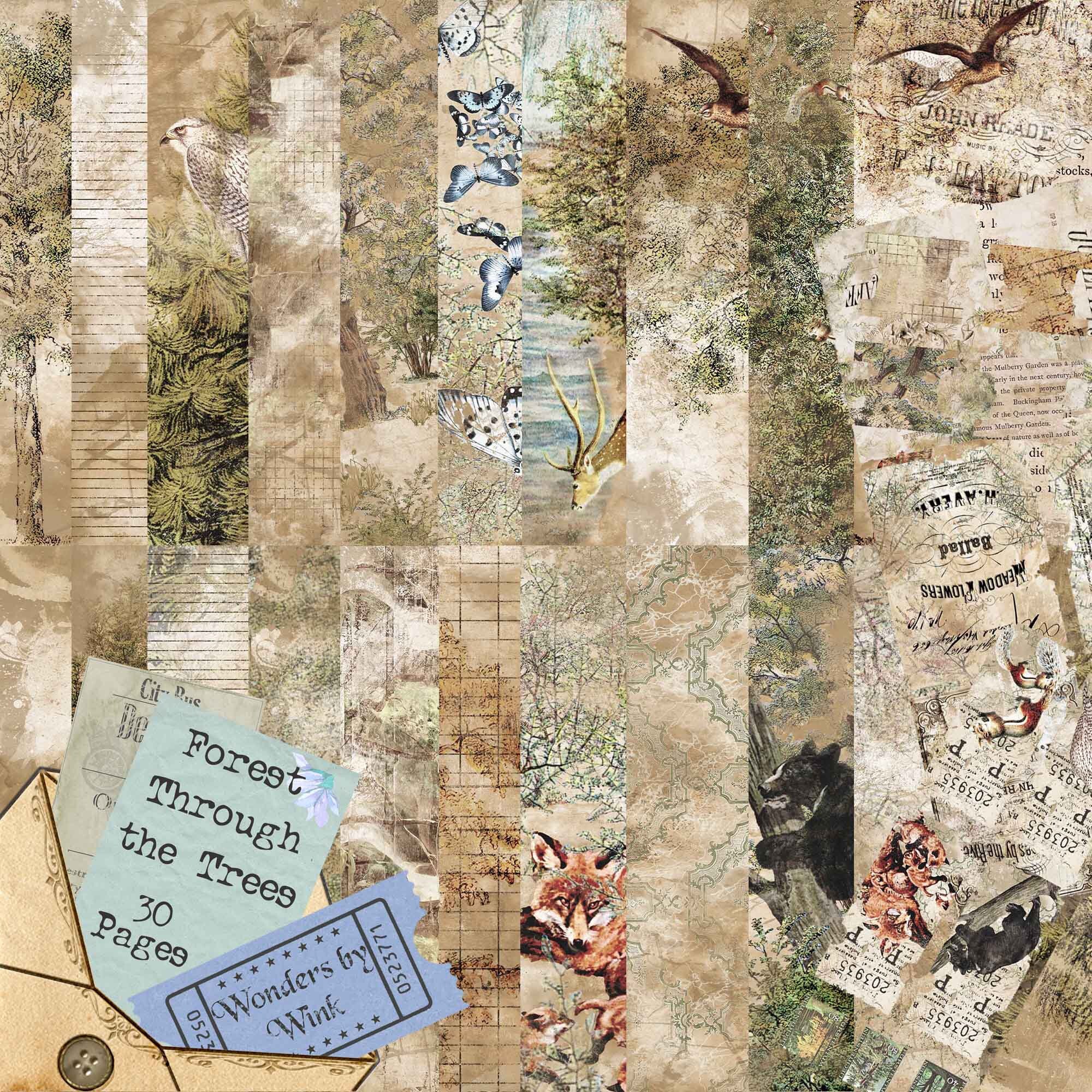 Forest Through the Trees Journal Digital Kit 30 Pages - Etsy