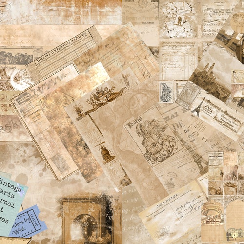French Journal Pages Ephemera Paris Digital Journal Pages - Etsy