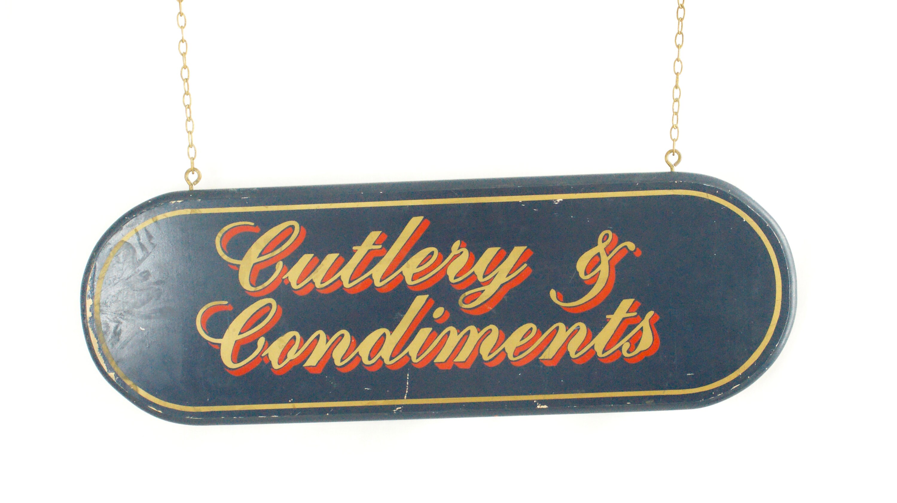 Vintage Cutlery & Condiments Sign | Etsy