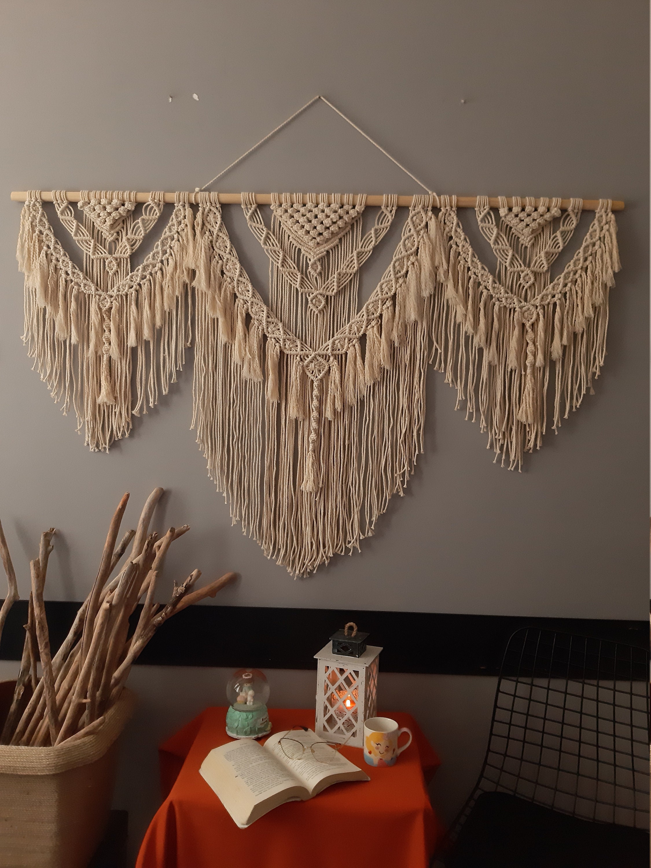 Large Macrame Headboard Macrame Wedding Arch Queen - Etsy UK
