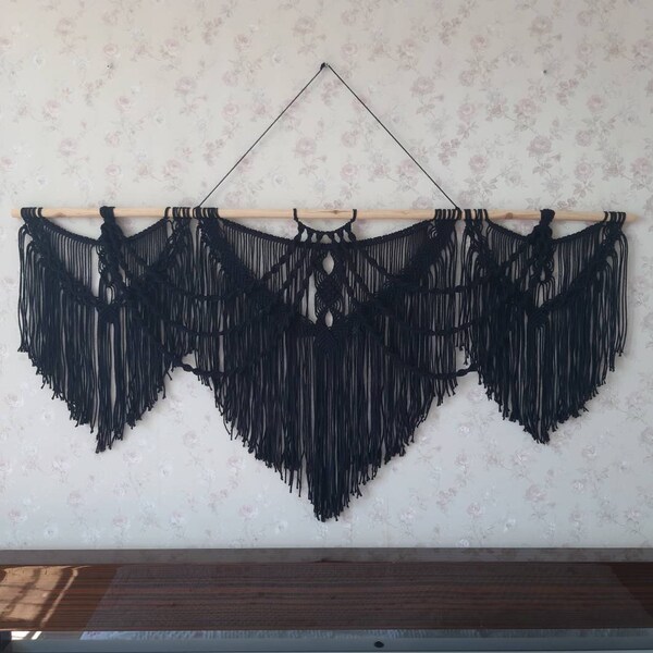 Blue Macrame Wall Hanging - Etsy