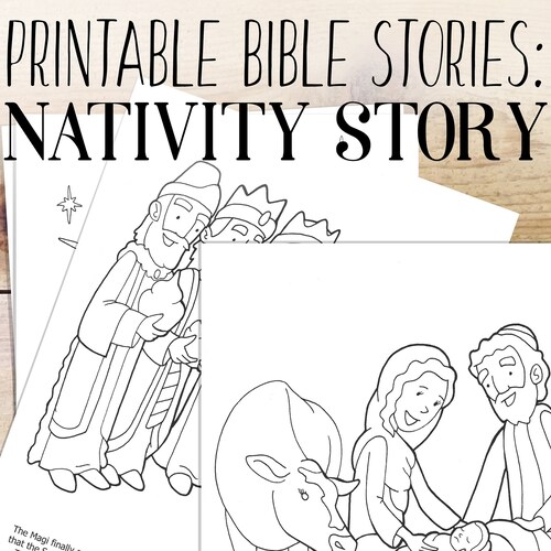 Christmas Nativity Coloring Pages for Kids Kids Christmas - Etsy