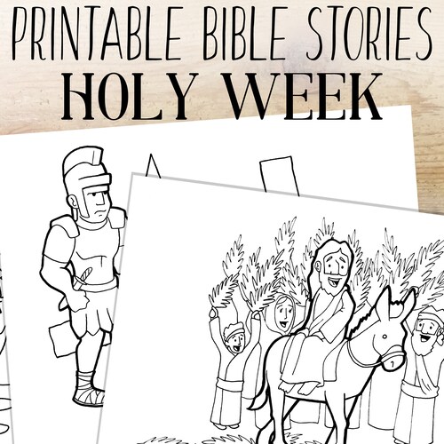 Easter Coloring Holy Week Kids Coloring Bible Printable - Etsy