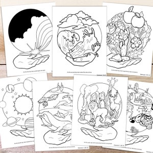 Bible Study | Creation Story | Kids Coloring | Bible Printable ...