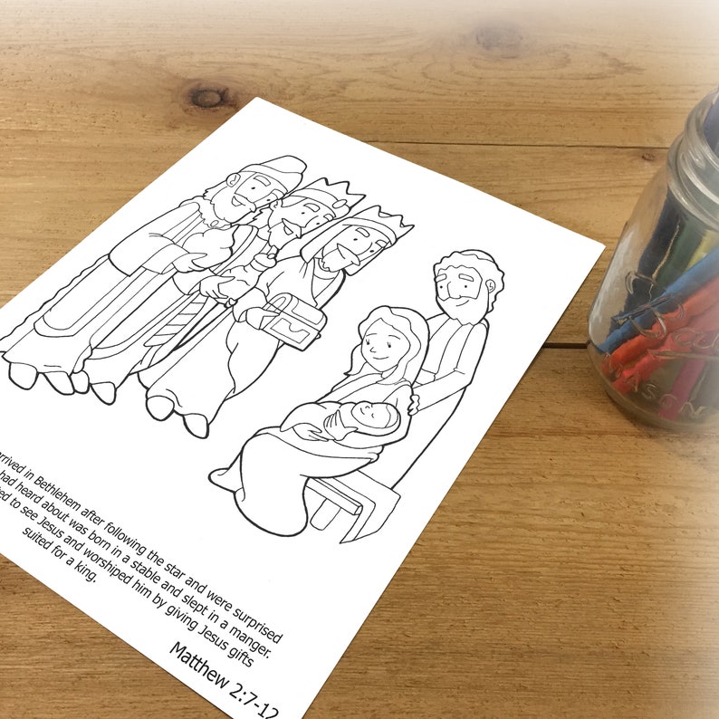 Christmas Coloring | Nativity Story | Kids Coloring | Bible Printable ...