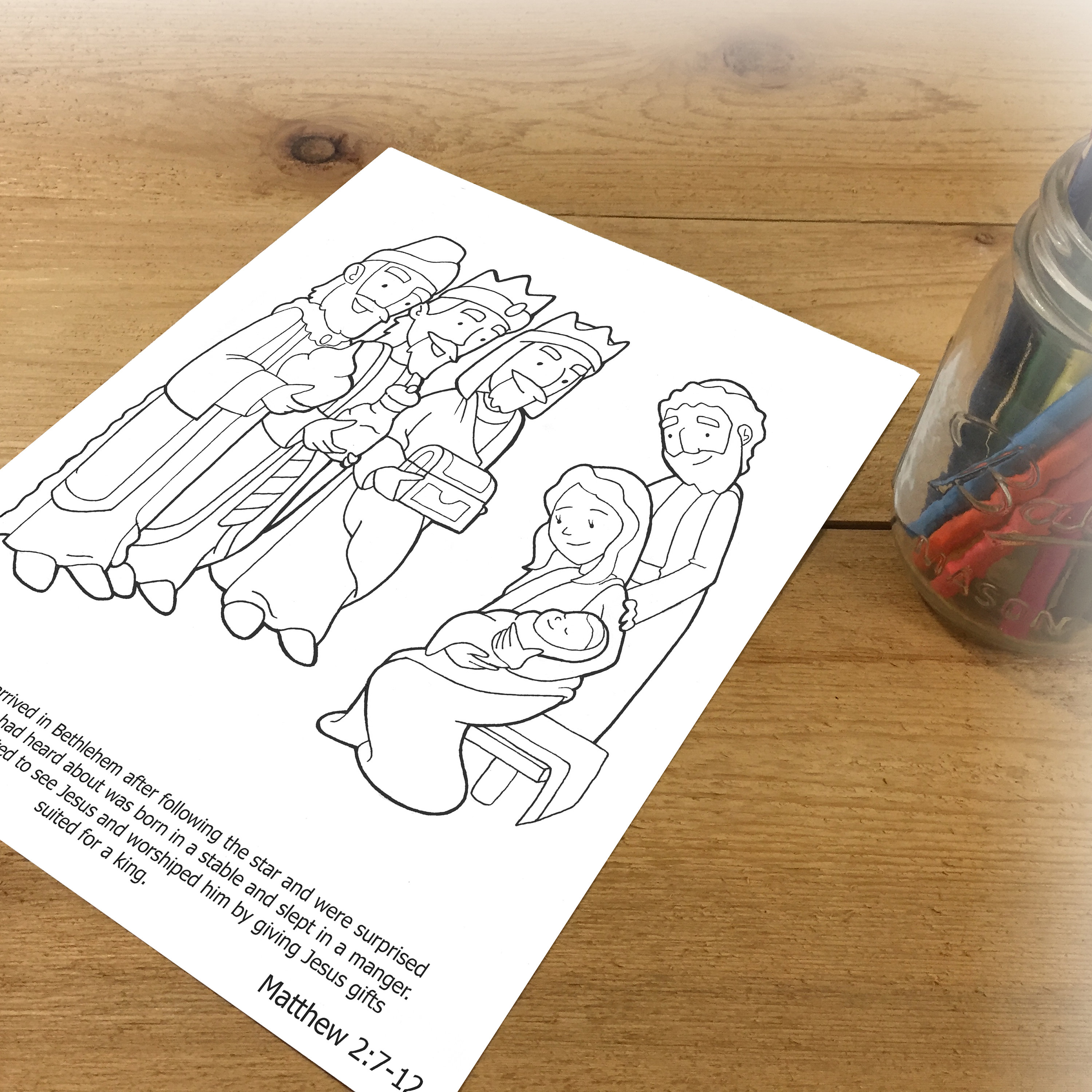 Christmas Coloring | Nativity Story | Kids Coloring | Bible Printable ...