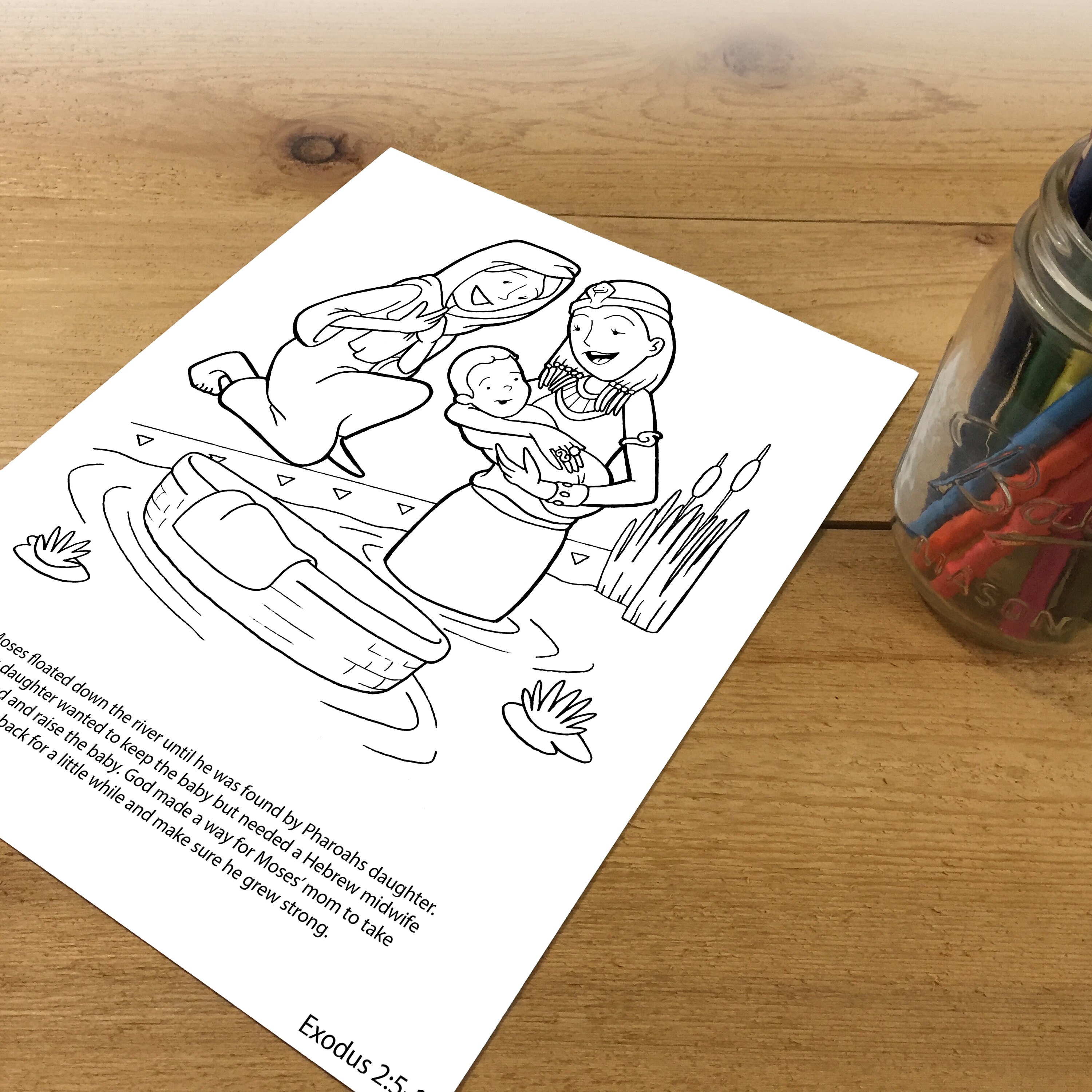 Bible Study | Moses | Kids Coloring | Bible Printable | Homeschool ...