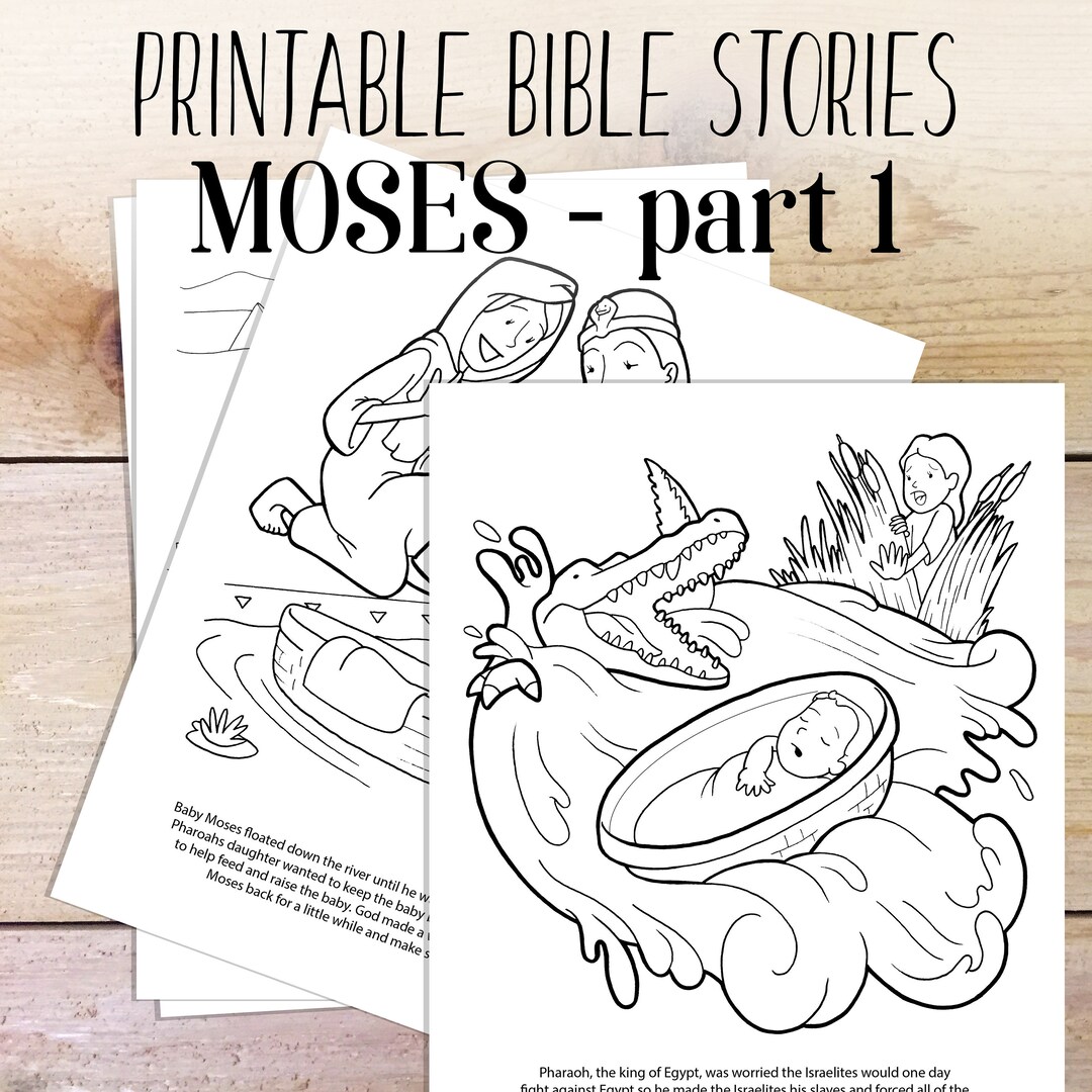 Bible Study | Moses | Kids Coloring | Bible Printable | Homeschool ...