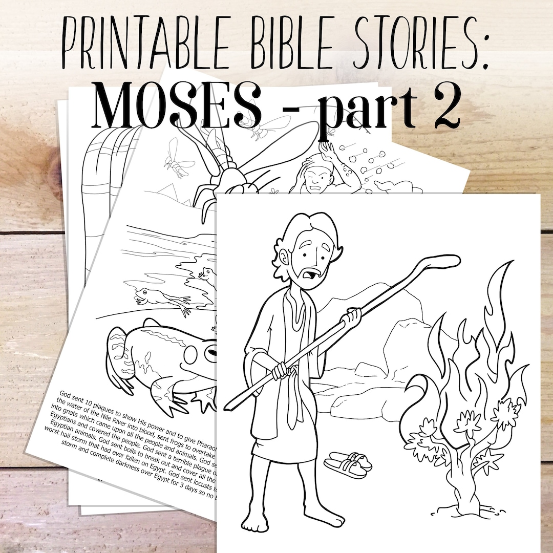 Bible Study | Moses | Kids Coloring | Bible Printable | Homeschool ...
