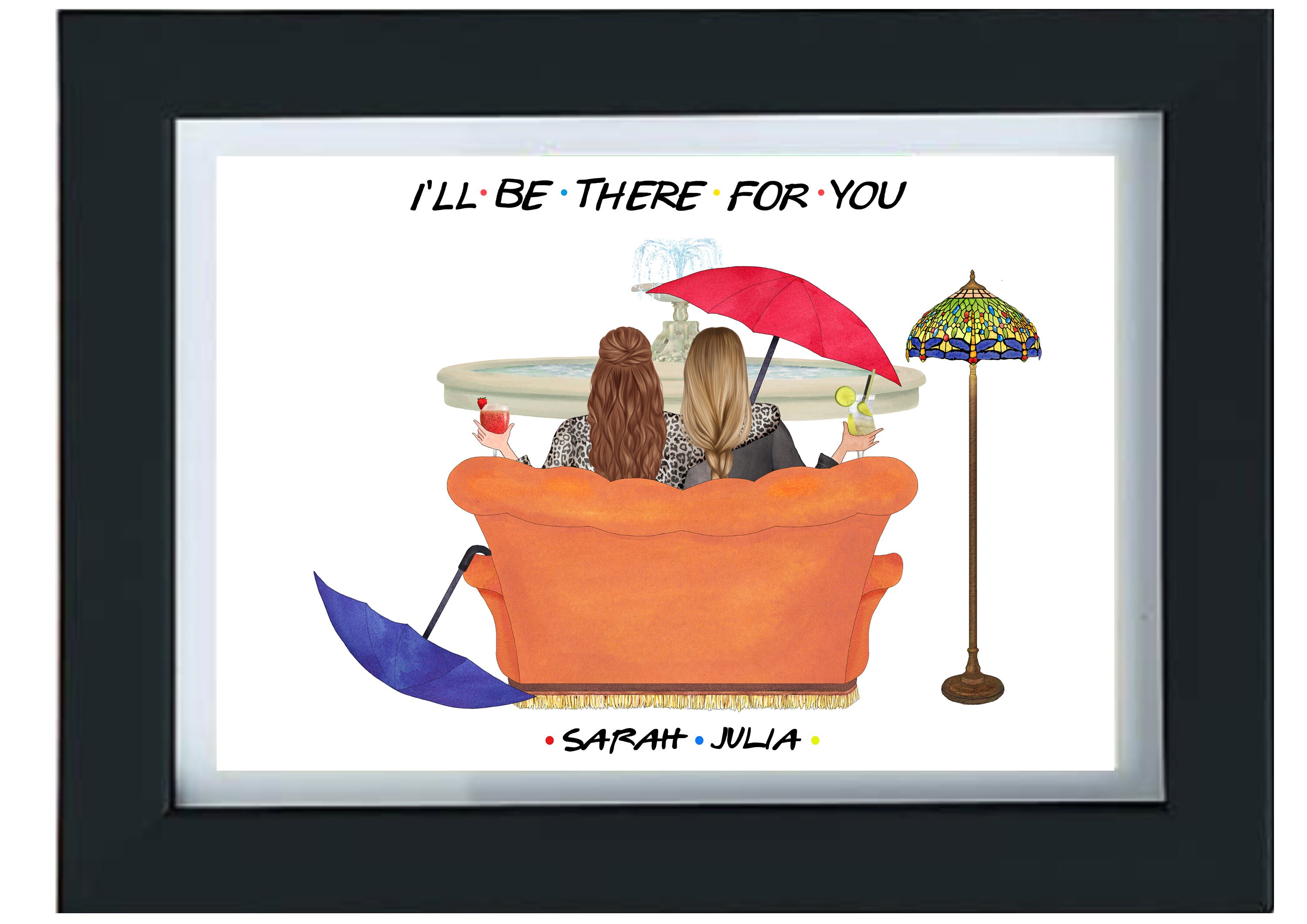 DIGITAL DOWNLOAD FRIENDS Personalised Print. Friends Sofa Tv - Etsy