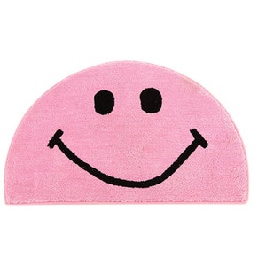 Smiley Fluffy Rug Unique Cute Fluffy Rug - Etsy