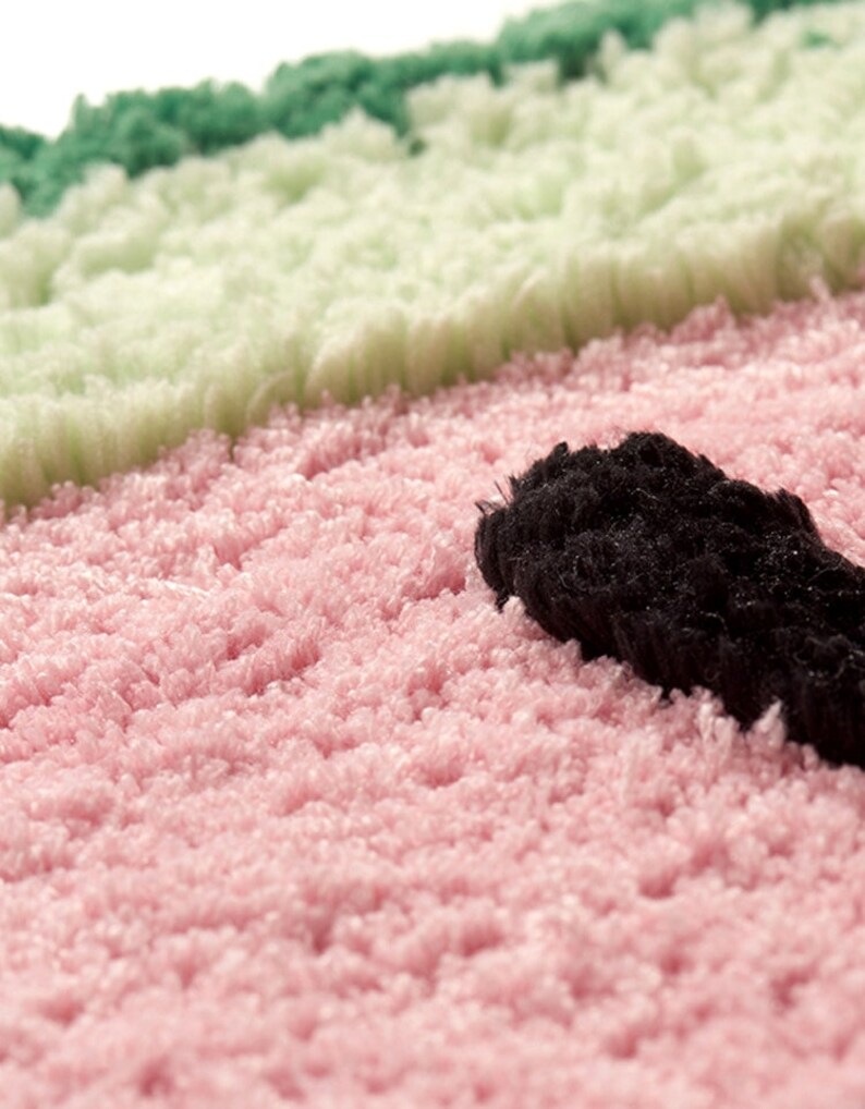 Cute Fluffy Watermelon Rug Kawaii Pink Rug - Etsy