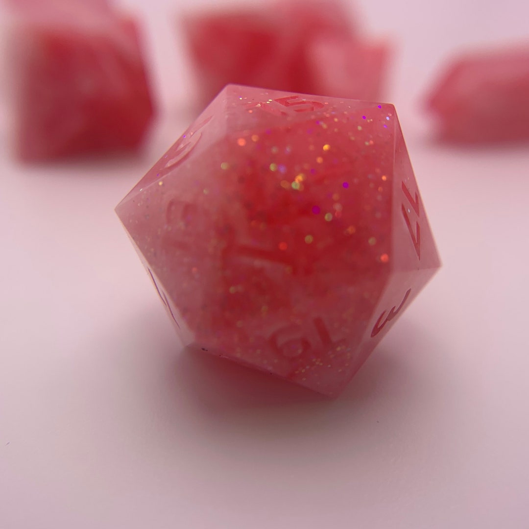 Melted Peppermint - Handmade Polyhedral Dice Set (raw) - Etsy