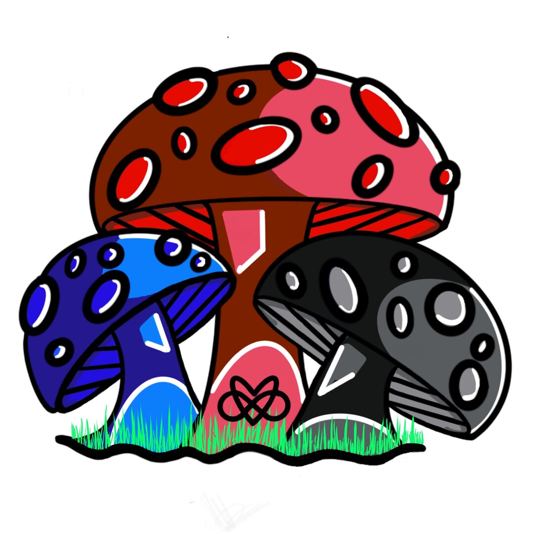 Polyamorous Mushroom Sticker - Etsy