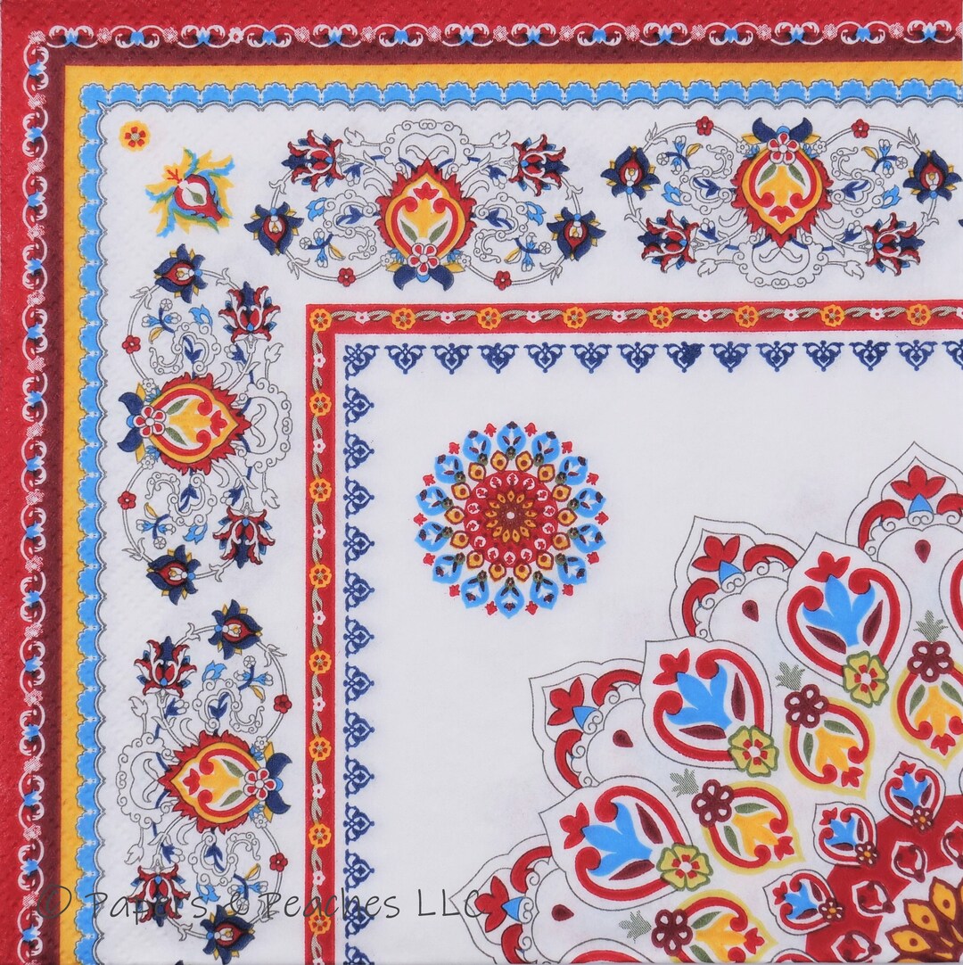 3 Decoupage Paper Napkins | Mediterranean Folklore | Crafting Tissue ...