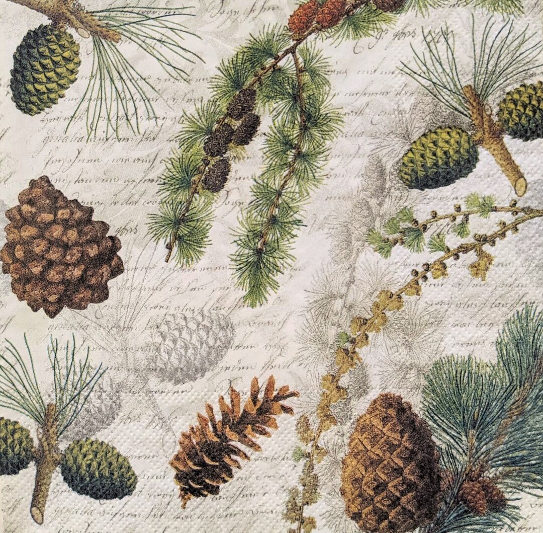 3 Decoupage Paper Napkins Forest Finds Crafting Tissue - Etsy