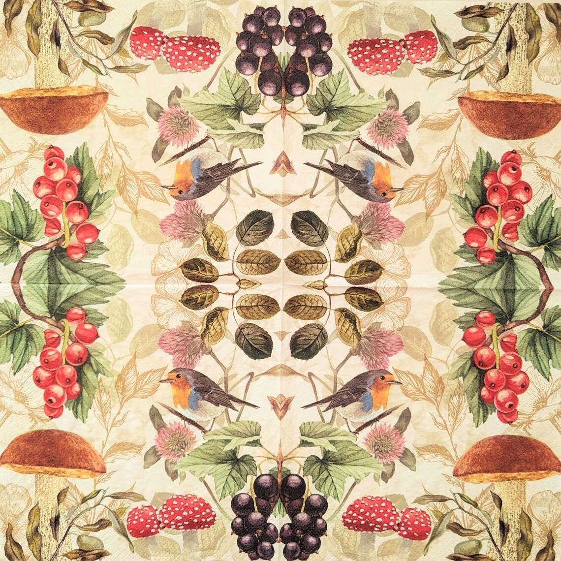 3 Decoupage Paper Napkins Idyllic Forest Crafting Tissue - Etsy