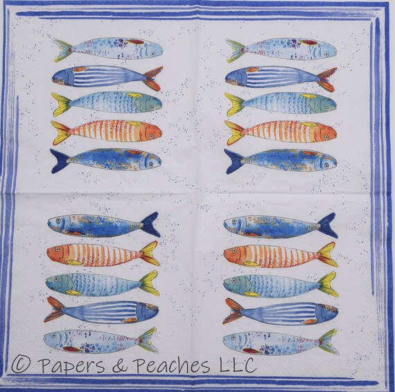 Papercraft Paper, Party & Kids Decoupage Napkins Fishing 2 Napkins etna ...