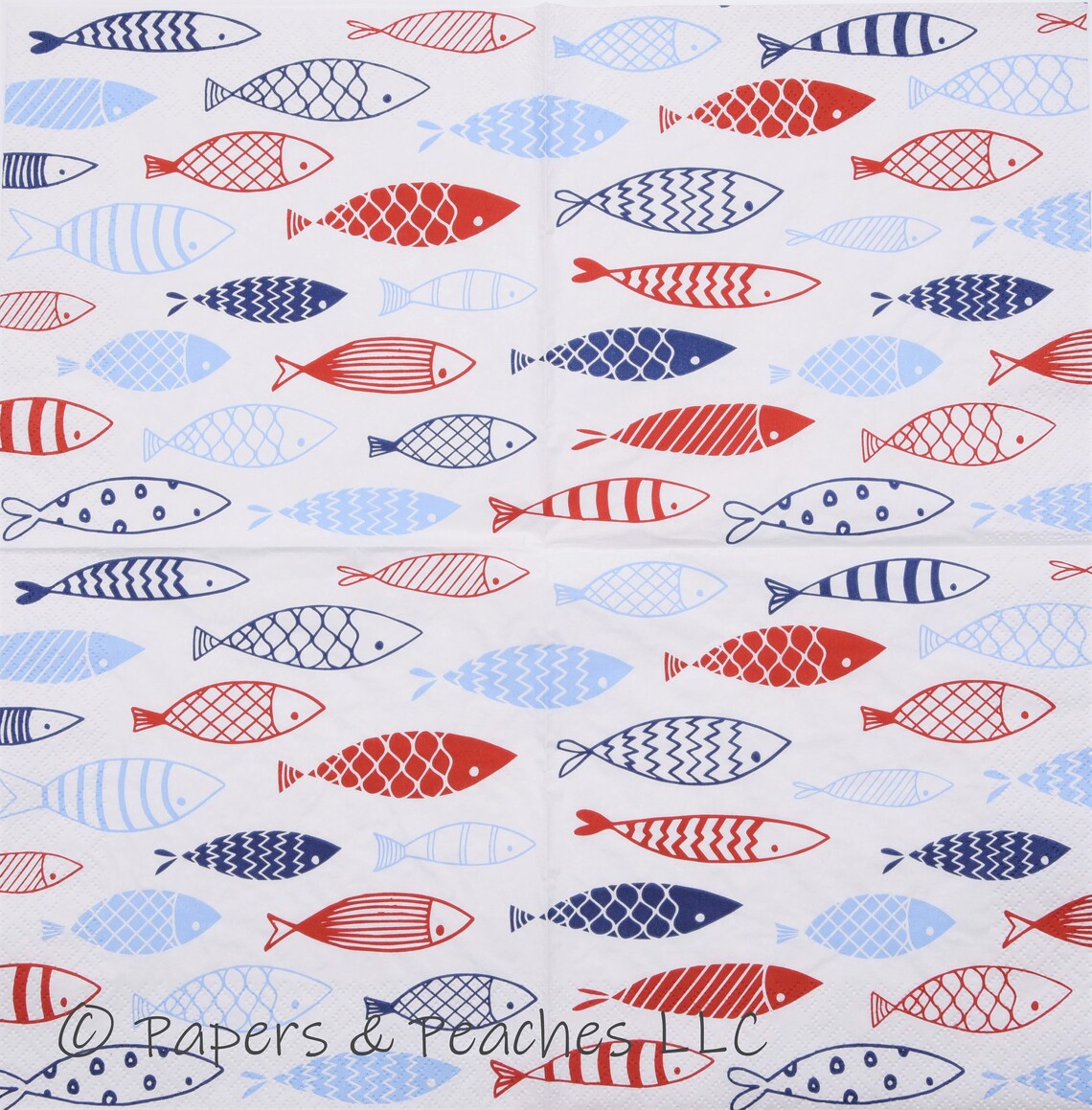 3 Decoupage Napkins Fish Festival Paper Napkins - Etsy